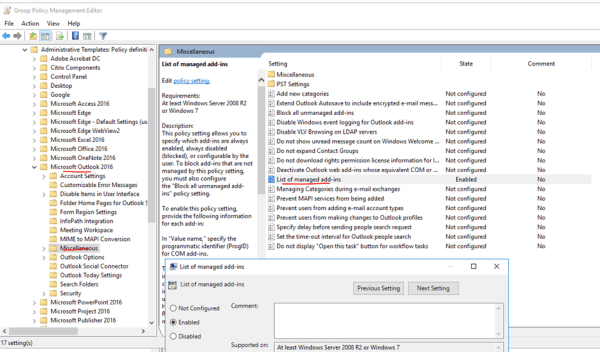 Enable or Disable Office Add-in Resiliency – Steven’s Knowledge Base