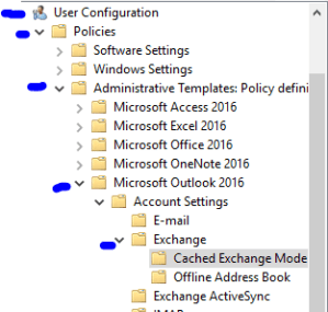 Enforce Outlook Exchange Cache Mode – Steven's Event Log
