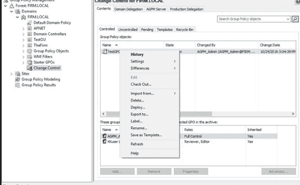 AGPM- Advanced group policy management – Steven’s Knowledge Base