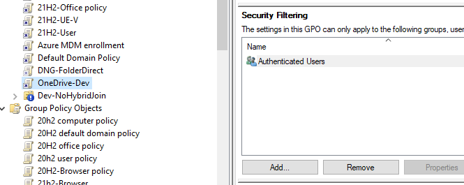 GPO- Security Group filter – Steven's Event Log