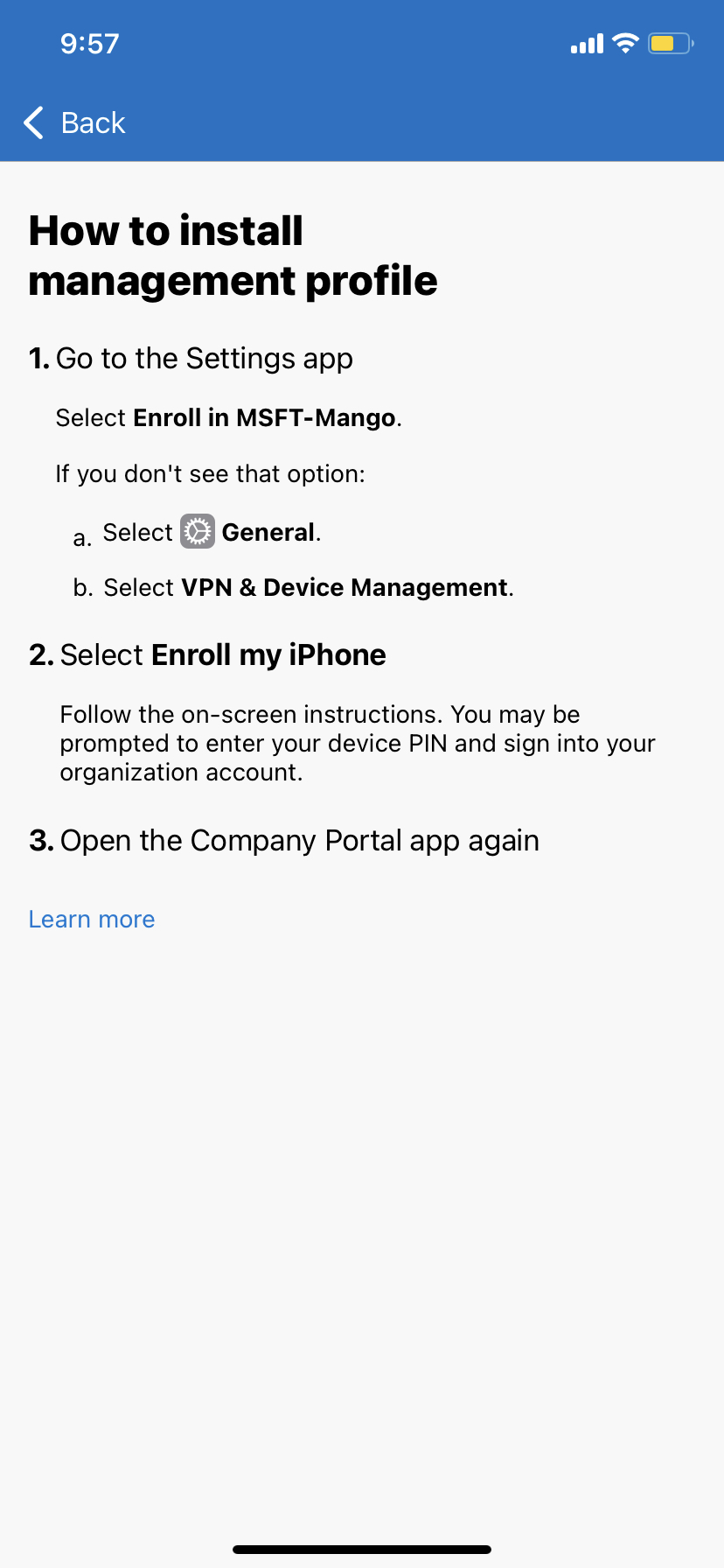 iOS/iPadOS-BYOD-User enrollment [Part 3] Enrollment Stage – Steven's ...