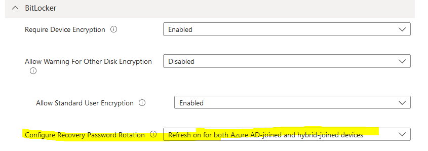 Intune- Bitlocker Recovery key Rotation + Non Compatible TPM – Steven's ...