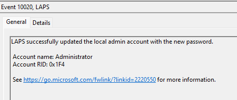 Microsoft Entra- Windows LAPS – Steven's Event Log