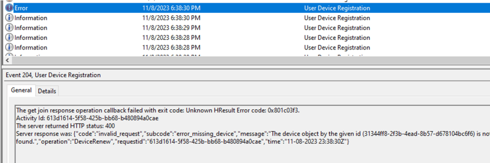 Microsoft Entra Hybrid Join – Troubleshoot – Steven's Event Log