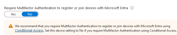 Conditional access- Require MFA to Register or Join Devices – Steven's Event Log