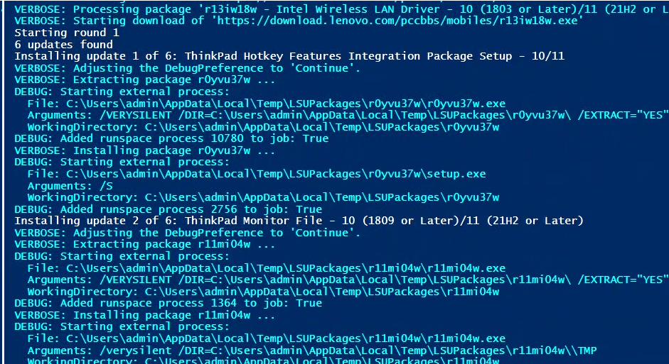 Powershell Script – Lenovo System Update – Steven’s Knowledge Base